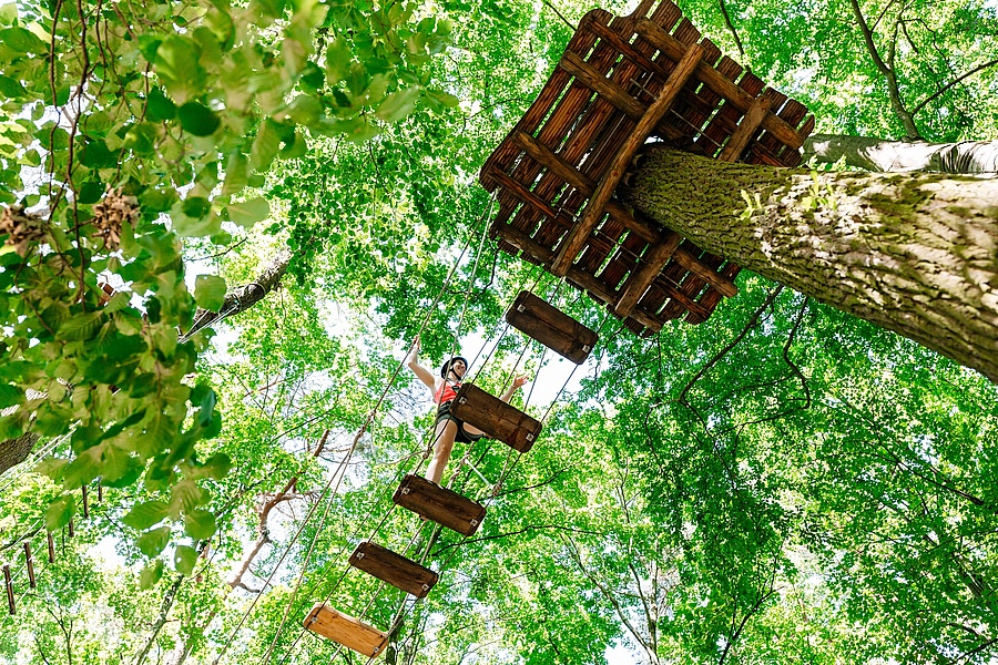 Kletterwald im Deutsche Bank Park Frankfurt - RheinMain4Family